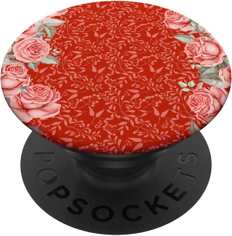 Amazon.com: Roses with Cute Red PopSockets Grip and Stand for Phones ...