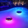 Amazon.com : Goallim Solar Floating RGB Color Changing Pool Lights, 6.5" Dynamic Light Show ...