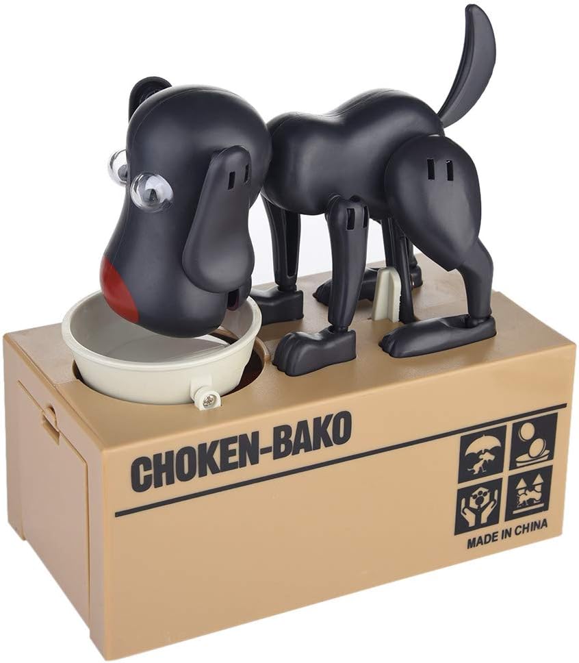 Amazon.com: UPDD My Dog Piggy Bank - Cute Hungry Puppy Dog Money Box ...