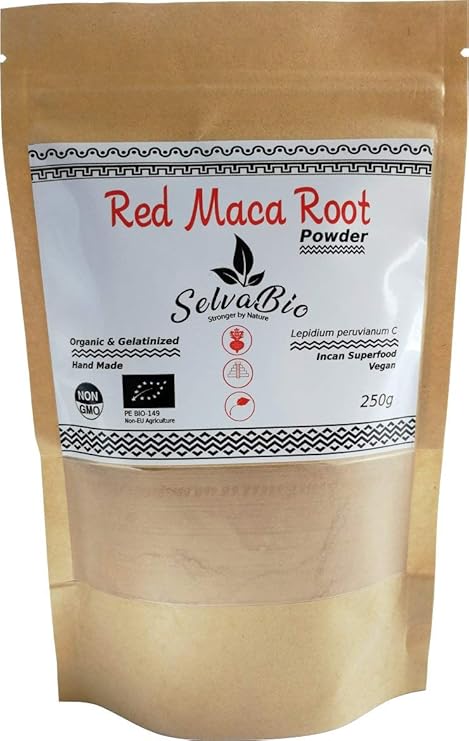 Red Maca Root Powder, Organic Gelatinized & Certified, 250g From Peru ...