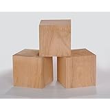 Amazon.com: 3.5-Inch Natural Unfinished Wood Blocks - Set of 6 (six ...