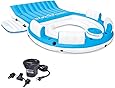 Amazon.com: Intex Relaxation Island Raft And Intex AC Electric Air Pump ...