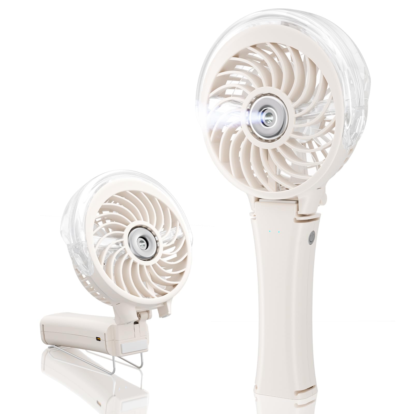 HandFan Upgraded Portable Handheld Misting Fan, Rechargeable Personal ...