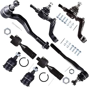 Amazon.com: SCITOO 8pcs Suspension Kit 2 Front Lower 2 Upper Ball Joint 2 Inner 2 Outer Tie Rod ...