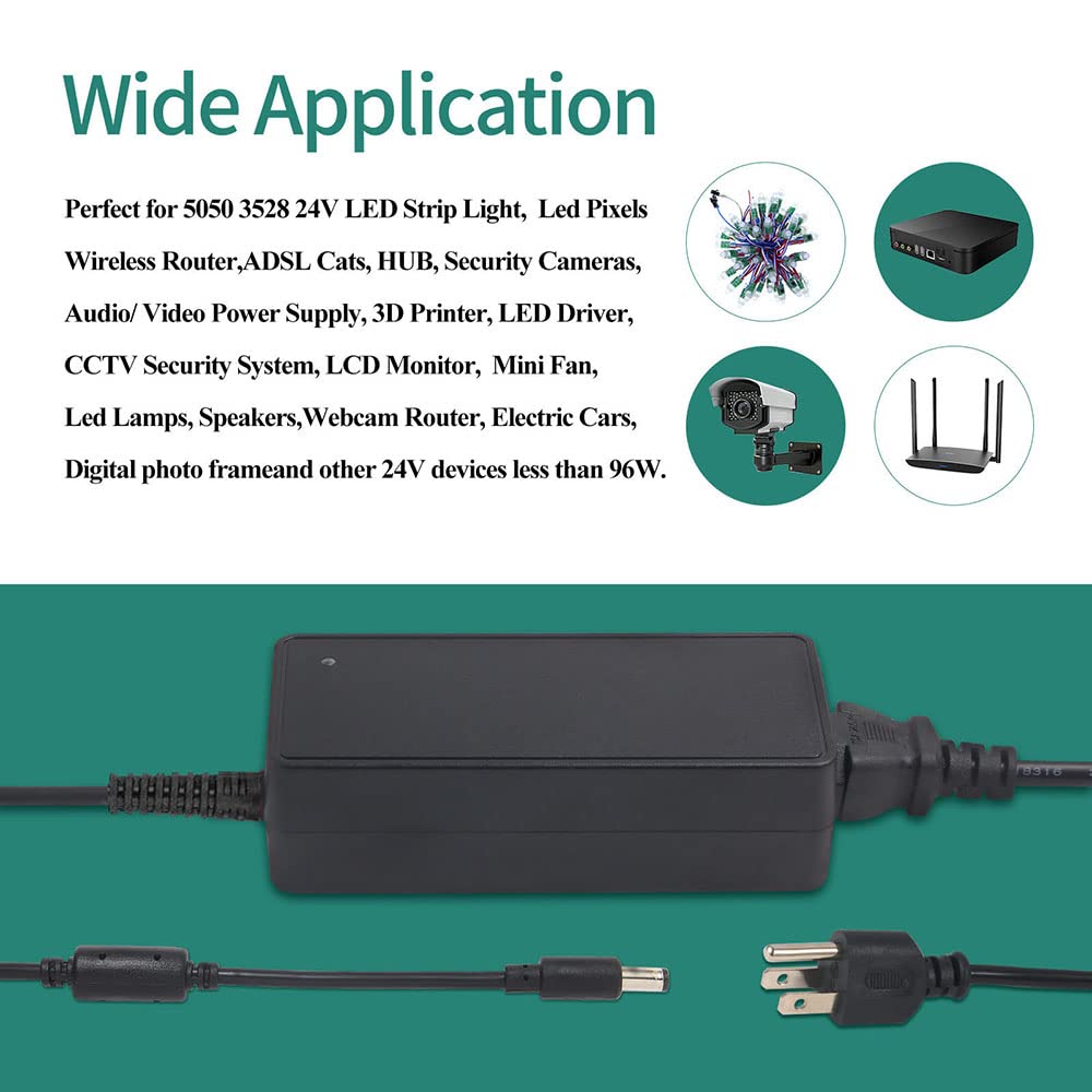 Mua 24V Power Supply 24V 5A Power Adapter AC 100-240V to DC 24 Volt 5A ...