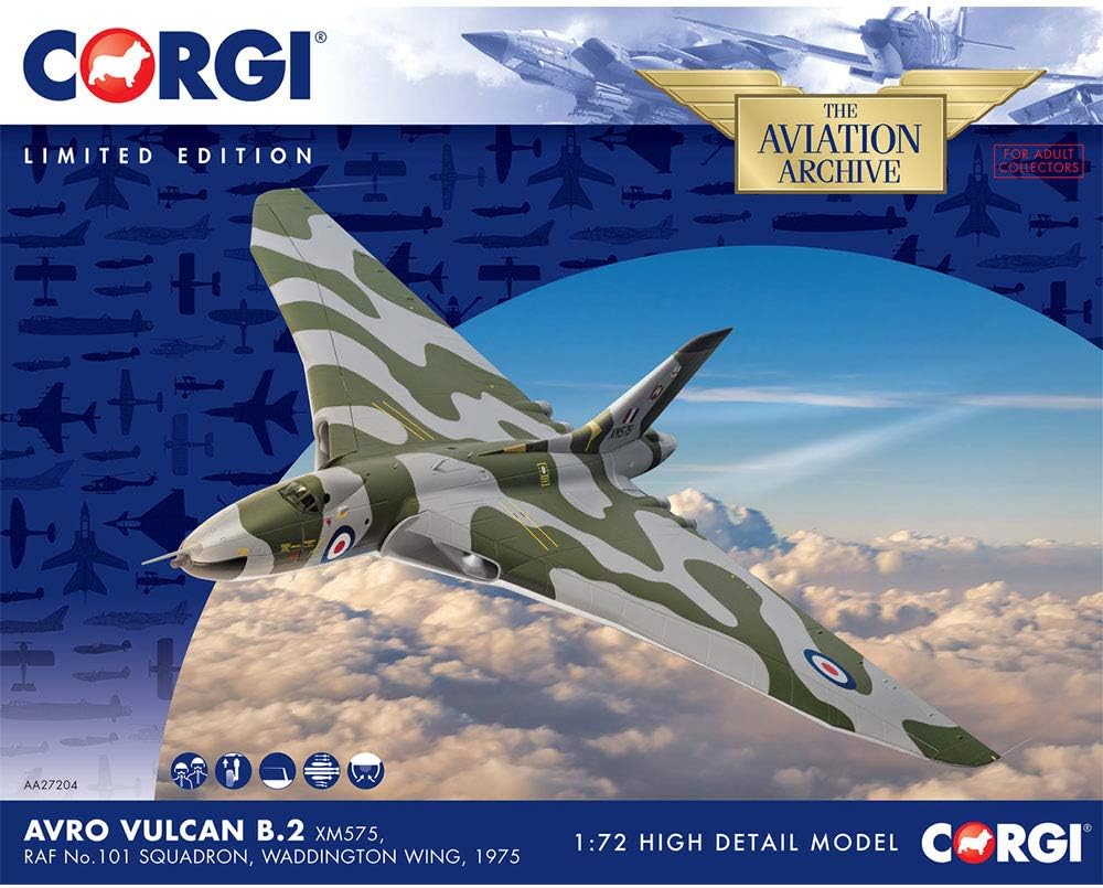 Corgi AA27204 Avro Vulcan B.2 XM575, RAF No.101 Sqn, Waddington Wing ...