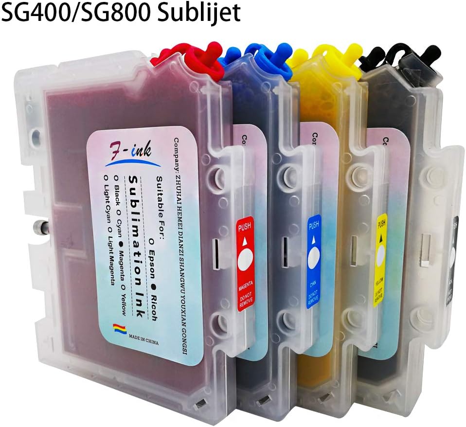 F-INK Prefilled Sublimation Ink Cartridge Compatible for Sublijet ...