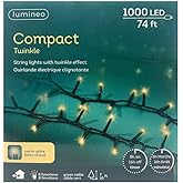 Lumineo Compact Twinkle LED Switch Lights - 1000 LEDs, Dual-Color ...