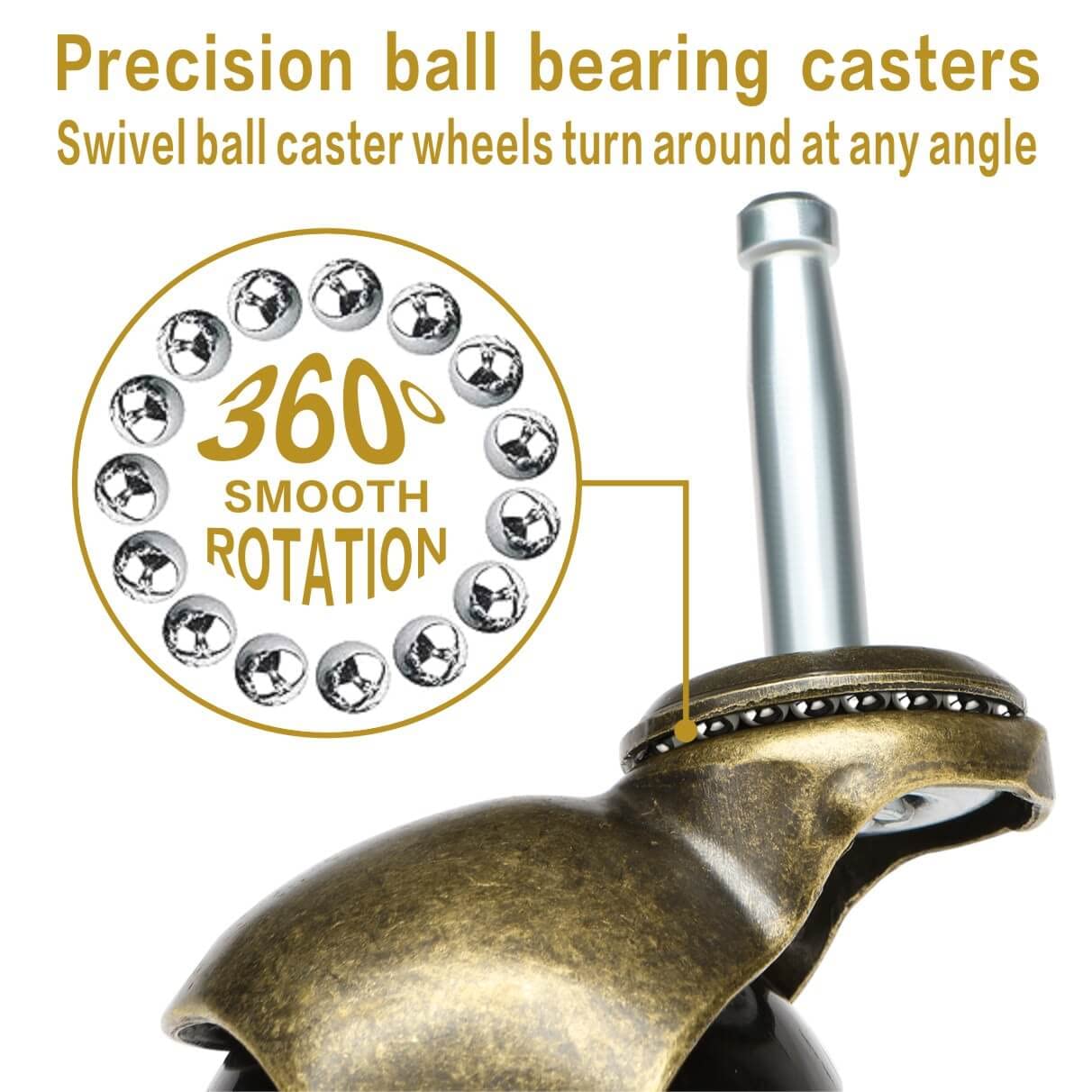 Mua JGJC 2 inch Swivel Stem Ball Caster Wheels, Antique Furniture ...