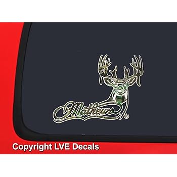 Amazon.com: Mathews Archery Logo with Whitetail - White Hunting window ...