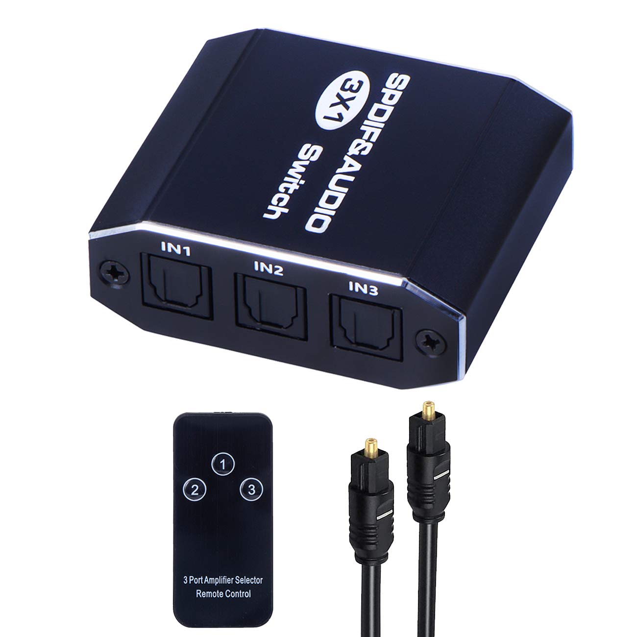 Mua Digital Optical Audio Switch 3x1, SPDIF Toslink Optical Fiber Audio ...