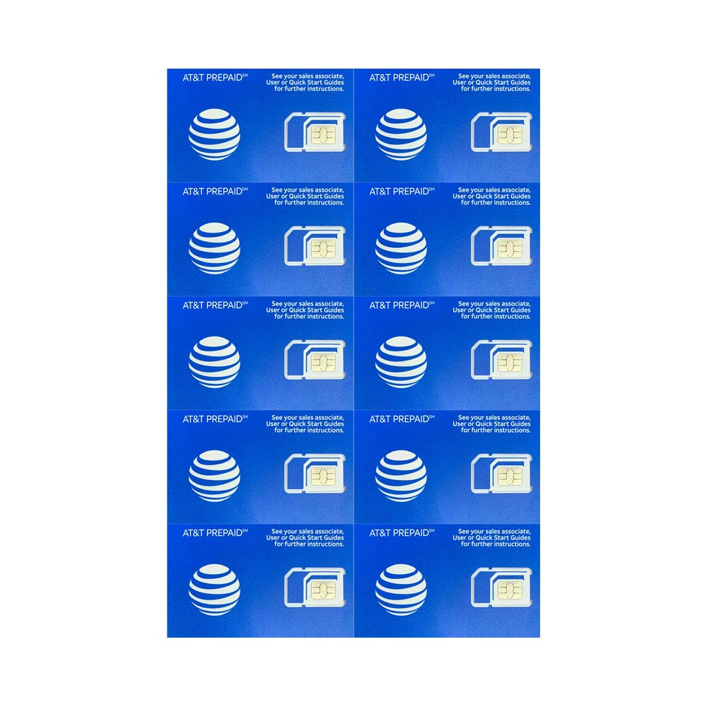Mua (10 Pack) Authentic AT&T ATT SIM Card Micro/Nano/Standard GSM 4G/3G ...