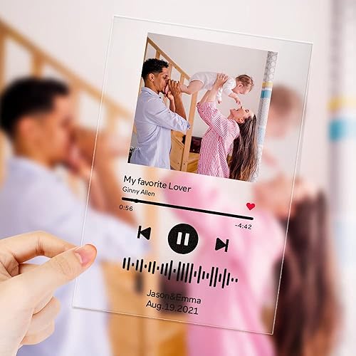 VEELU Personalized Acrylic Song Acrylic Album Cover Custom Scannable ...