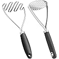 Amazon.com: Potato Masher Set of 2 Pieces, 10.25-Inch Stainless Steel ...