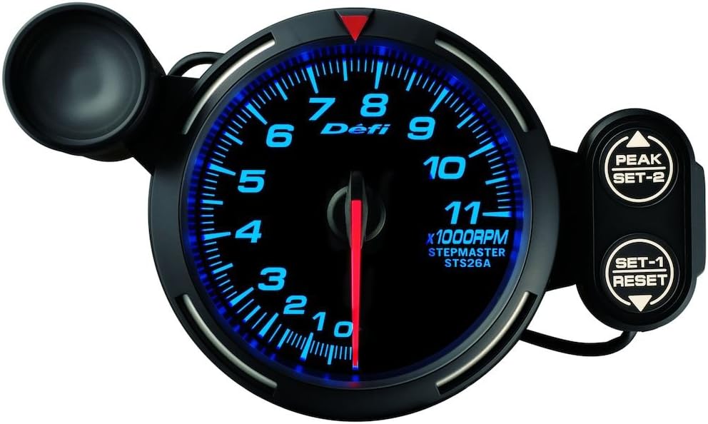 Amazon.com: Defi DF12101 Racer Tachometer, 11000 RPM, Blue, 80mm ...