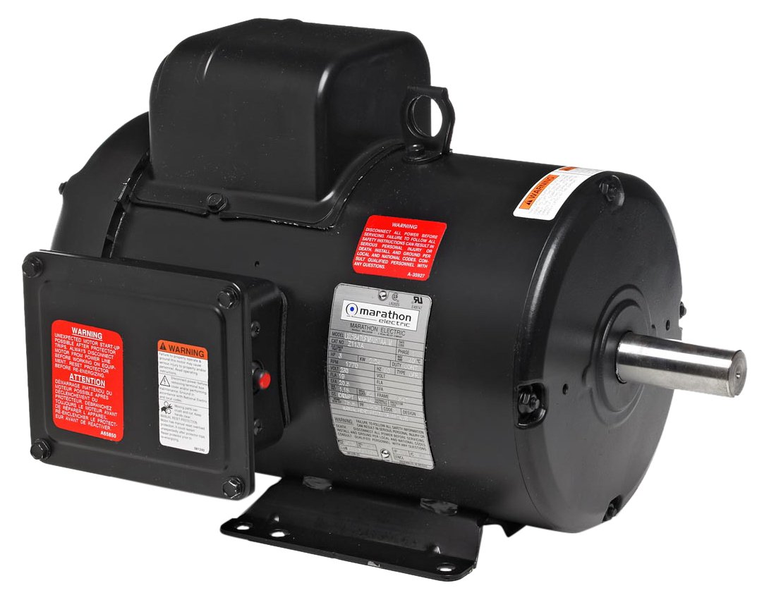 Marathon 184TCFW9057 Farm Duty Extra High Torque Motor, 1 Phase, TEFC ...