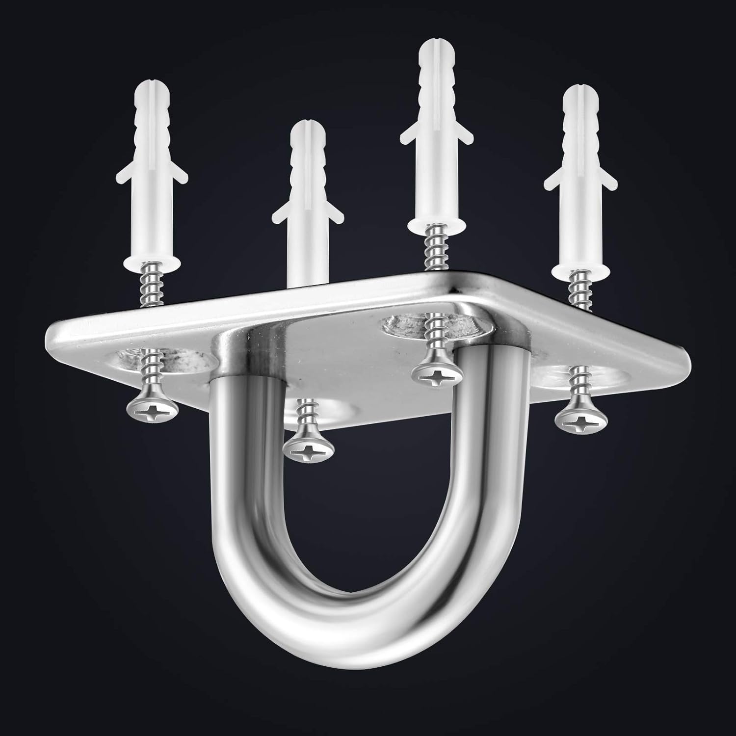 Jetec 2 Pieces M6 Eye Plate Marine Hardware Staple Ring Hook Loop ...