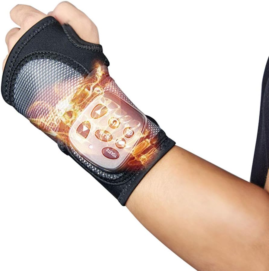 Portable Rechargable Wrist Massager with Heating Vibration,Wrist Brace ...