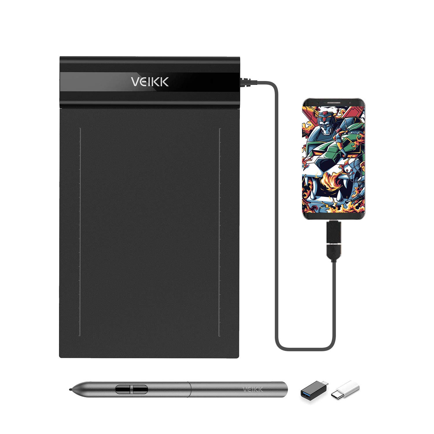 VEIKK S640 V2 Graphics Drawing Tablet Support Android: Amazon.in ...
