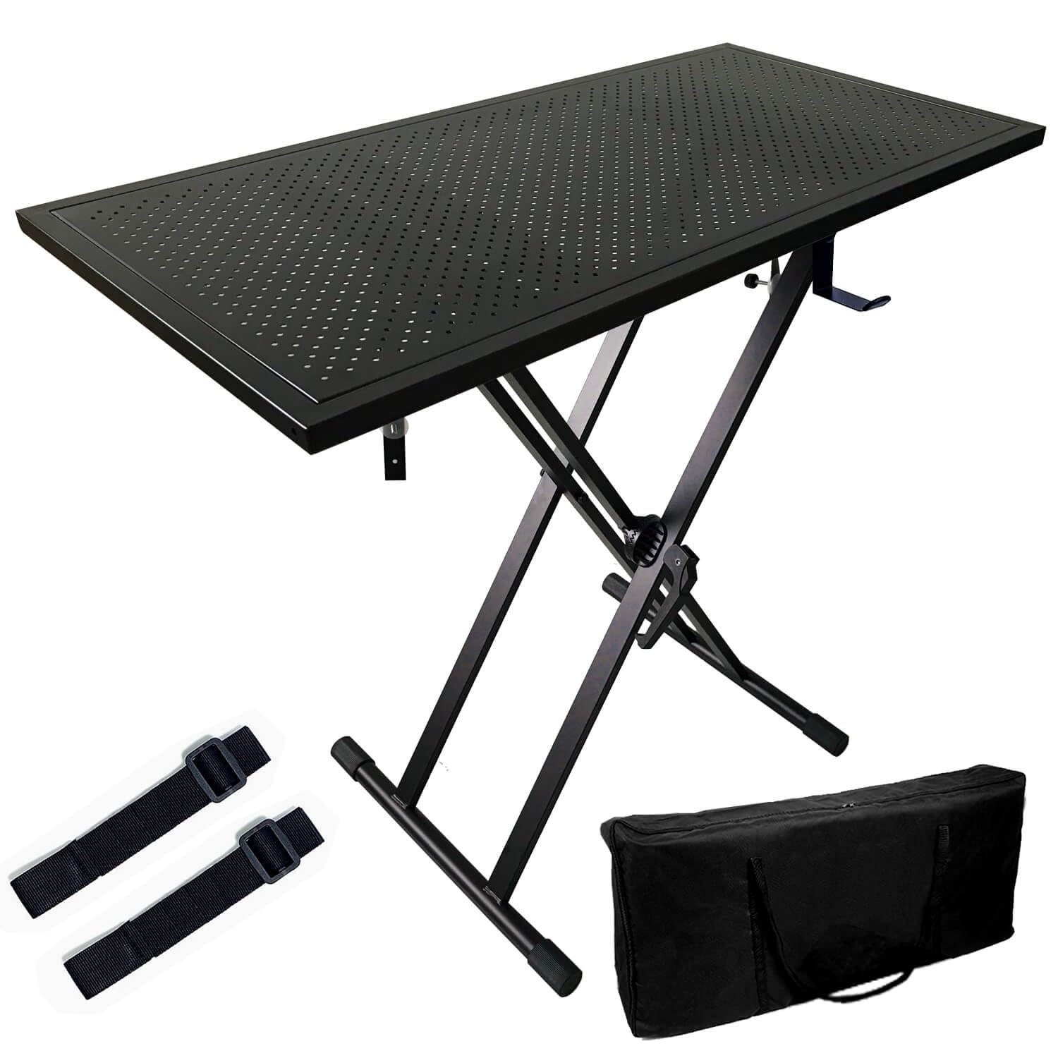 JILLSKY DJ Table Stand Audio Mixer Stand Portable booth - 35" x 17.3 ...