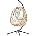 Amazon.com: SWITTE Indoor Outdoor Hanging Egg Chair with Stand, Patio ...