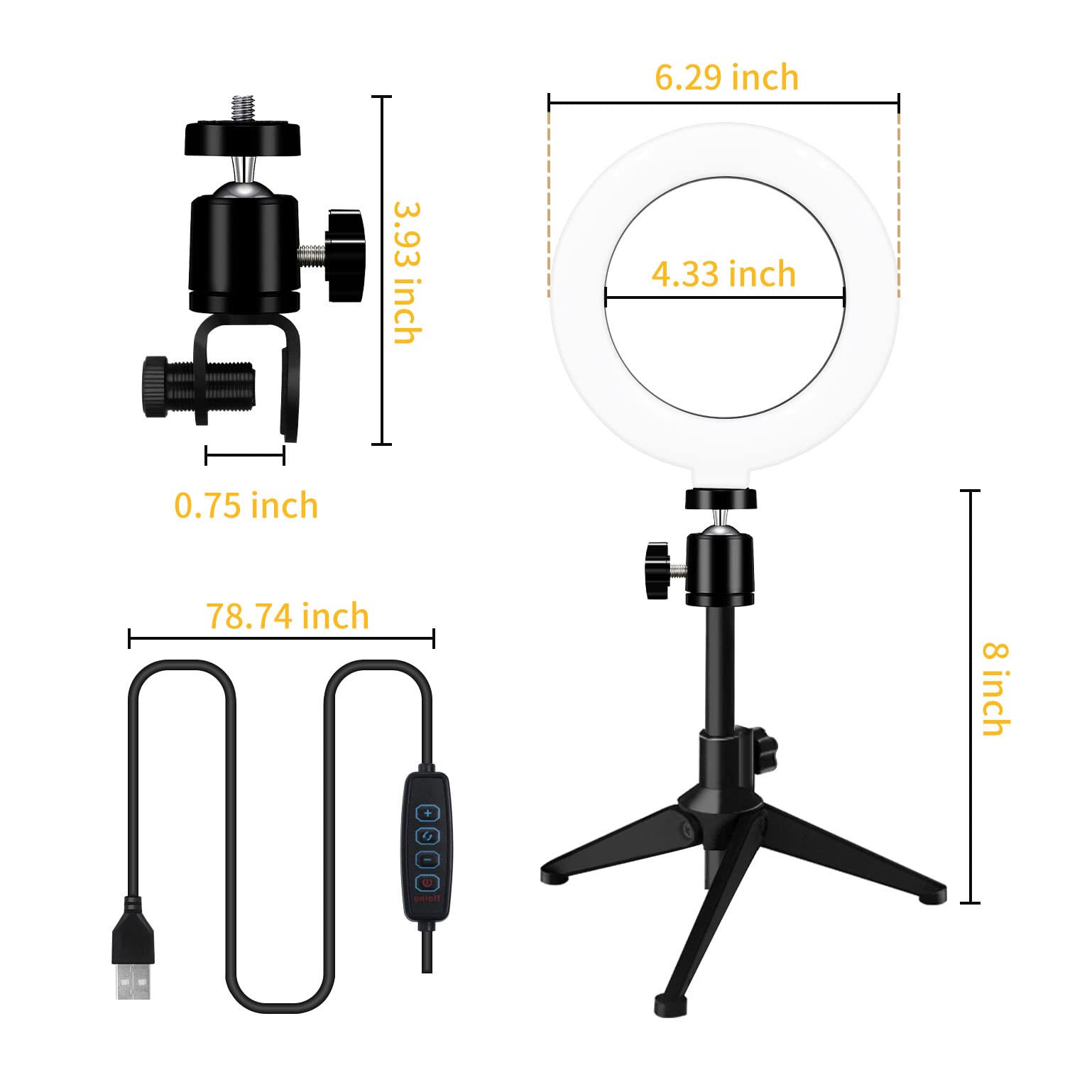 Mua Desk Ring Light for Zoom Meetings - Video Conference Lighting Kit ...