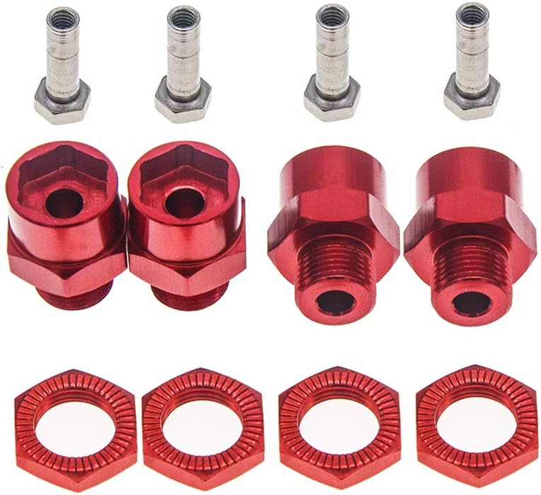 4-Pack 12mm to 17mm Wheel Hex Hub Adapter Extension Conversion for 1/10 ...