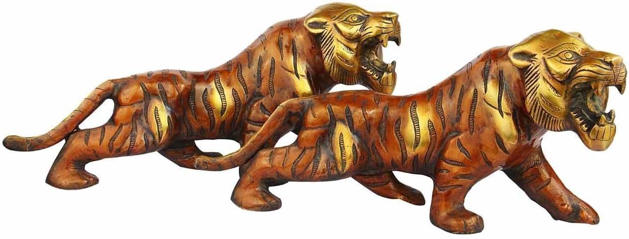 Buy Idol Collections Tiger Statue - Pair of Tigers - Red Color ...