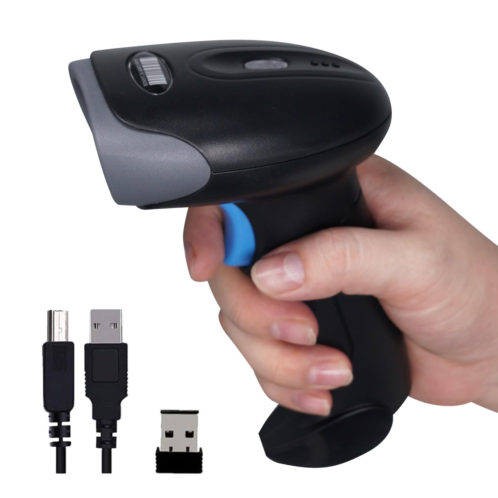 Rabitpos 1D 2D QR Barcode Scanner Wireless, Handheld Cordless Bar Codes ...