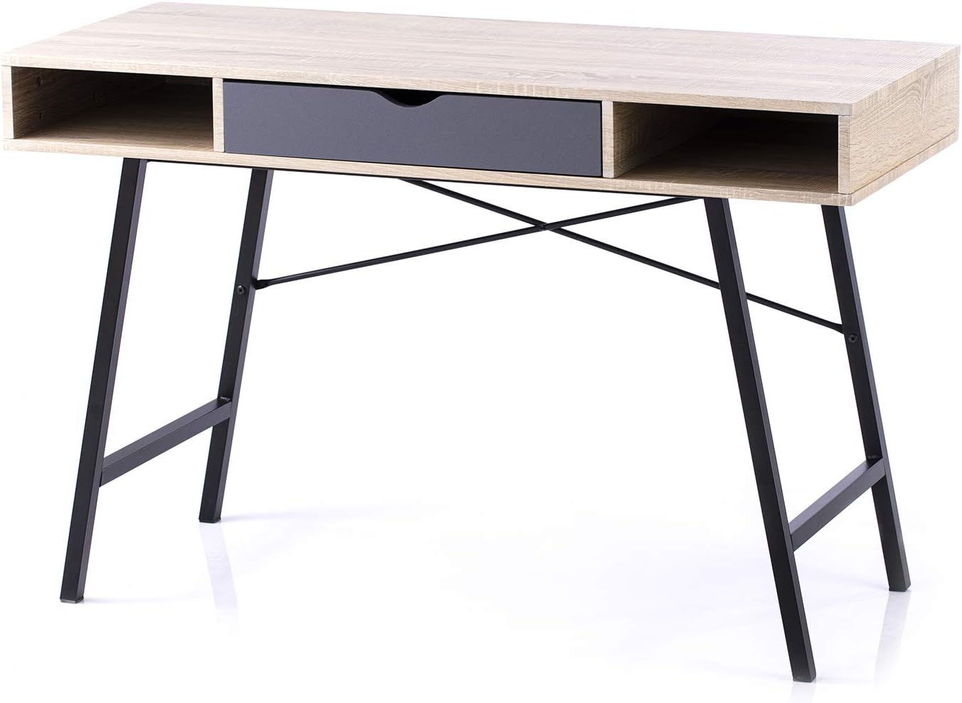 Homede Schreibtisch mit Schublade und Ablagen 120 x 48 x 76 cm Bürotisch Computertisch Kayl ...
