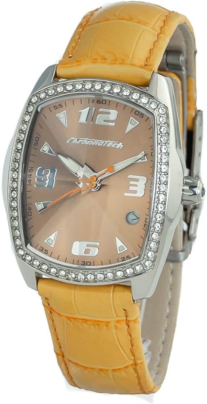 Chronotech Womens Analogue Quartz Watch with Leather Strap CT7504LS-06 ...