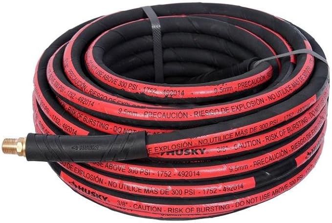 Husky 3/8 in. x 50 ft. Premium Rubber Air Hose - - Amazon.com