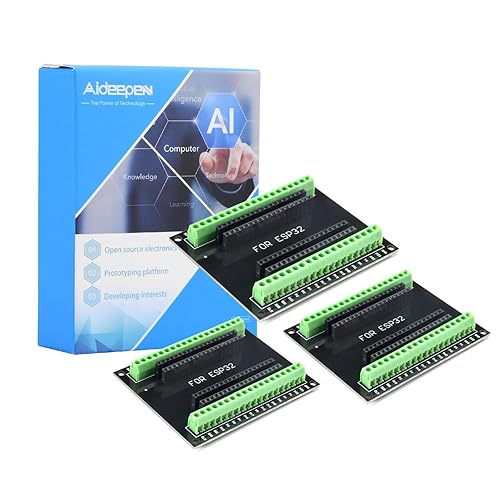 3-Pack 38PIN ESP32 Breakout Board, Aideepen ESP32 ESP32S Breakout Board GPIO 1 into 2 for 38PIN ...