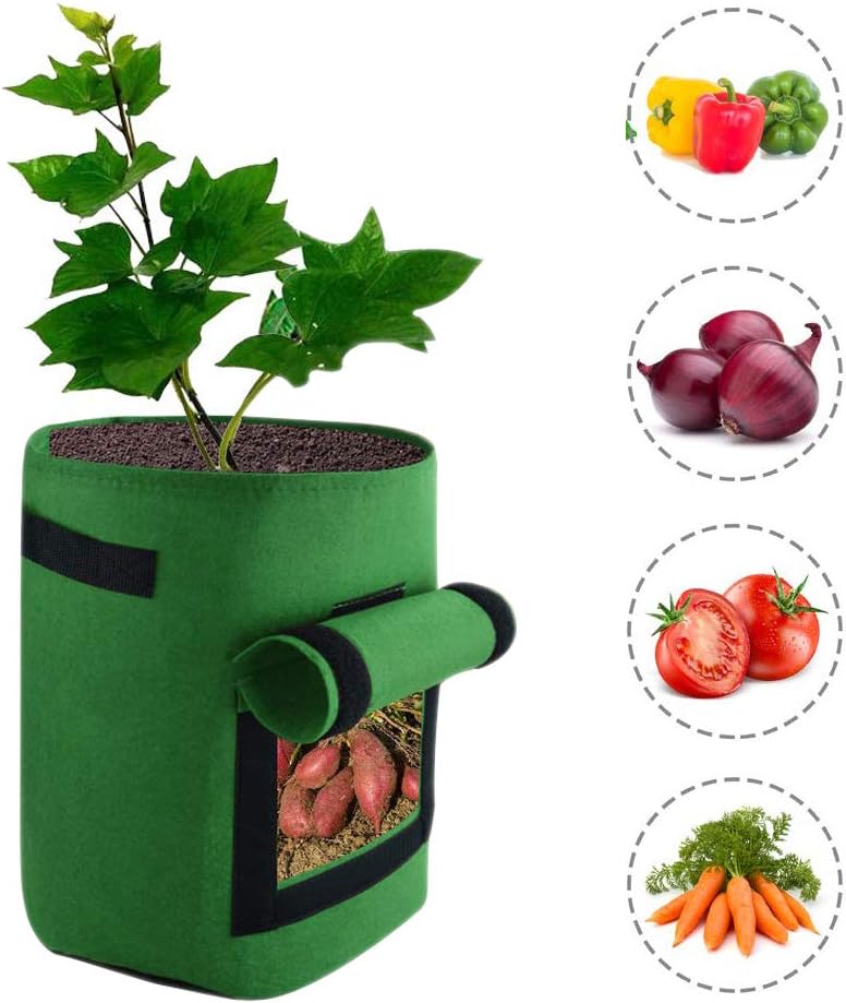LINVINC Plant Bags – 26 L/7 Gallon Soft-sided Plant Pots – Growing Bag ...