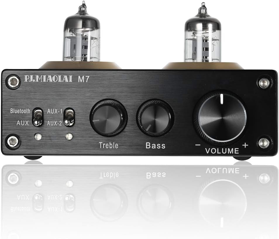 Nobsound Bluetooth HiFi 6J2 Vacuum Tube Preamplifier Stereo PreAmp ...