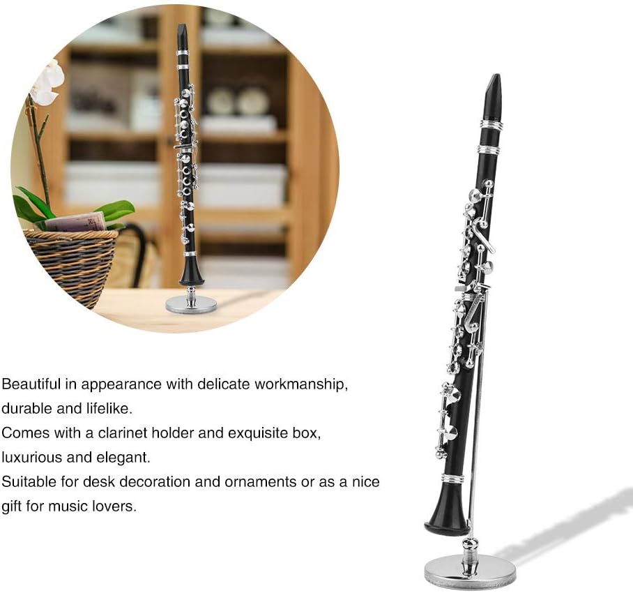 Hztyyier 16cm Miniature Black Clarinet Musical Instrument Brass ...
