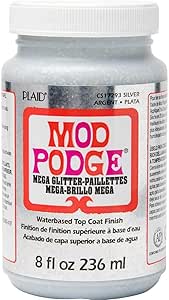 Mod Podge CS17293 Mega, 8 oz, Silver Glitter + Free Shipping