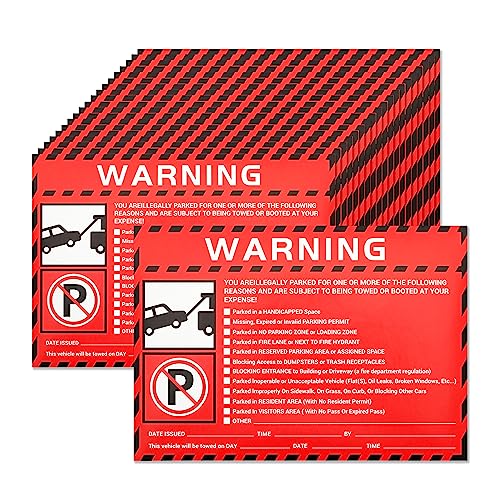 Parking Violation Stickers Notice No Parking Warning Stickers Tow ...