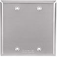 Red Dot 2CCB Device Outlet Box Cover, Blank, 2 Gang, 4-5/8-Inch Width ...