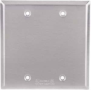 Red Dot 2CCB Device Outlet Box Cover, Blank, 2 Gang, 4-5/8-Inch Width ...