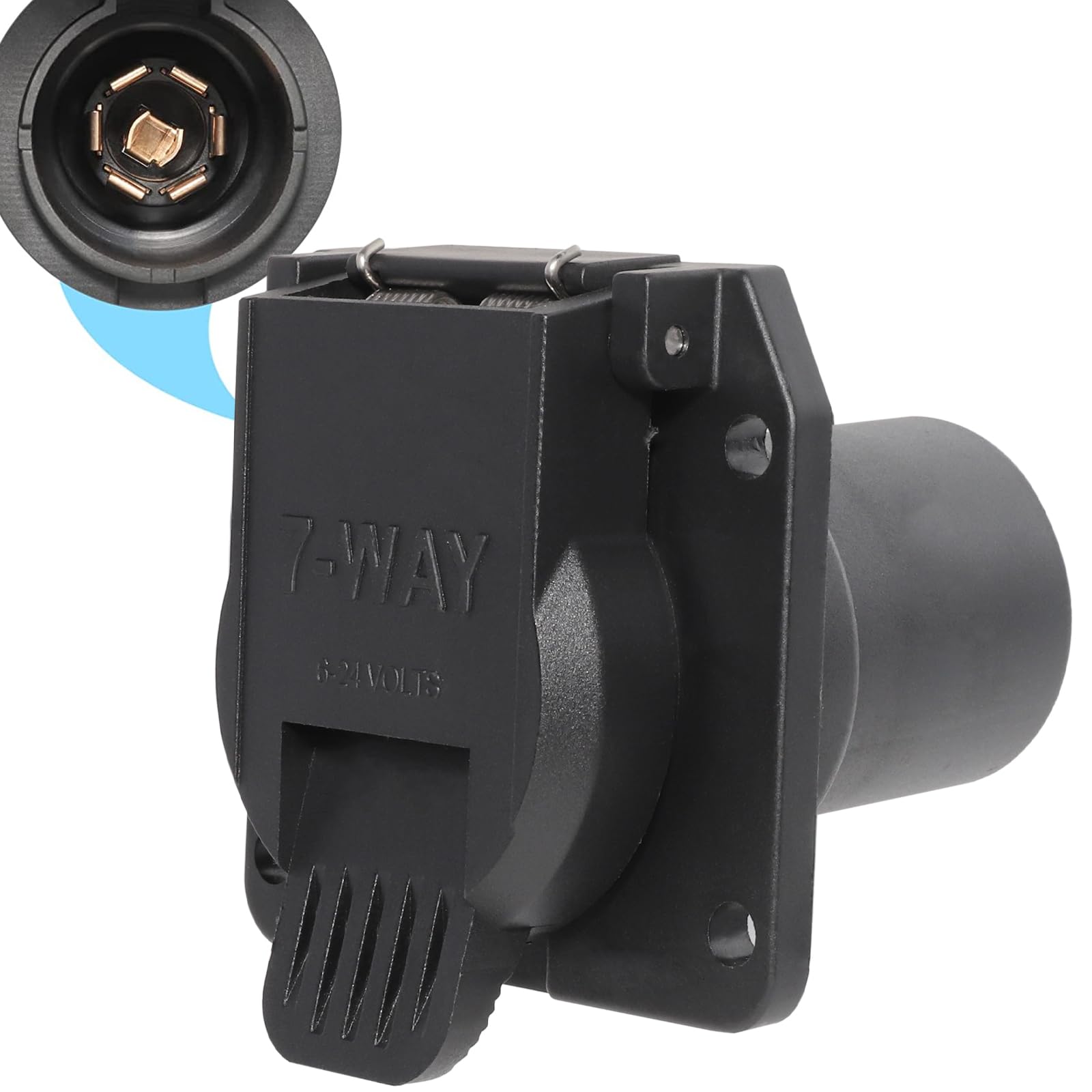 MECMO OEM Style Replacement 7-Way RV Blade Socket, USCAR to 7-Pin ...