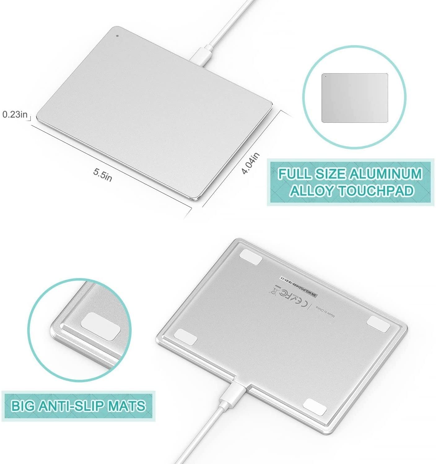 Mua USB Trackpad Touchpad, Portable Slim Aluminum USB Wired Touchpad ...