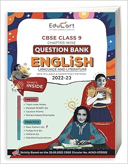 Educart CBSE Class 9 ENGLISH LANGUAGE AND LITERATURE Question Bank Book ...