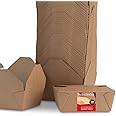 Amazon.com: Take Out Food Containers Microwaveable Kraft Brown Take Out ...