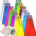 Amazon.com: ADJOY 12 Sets Kids Superhero Capes and Masks Birthday Party ...