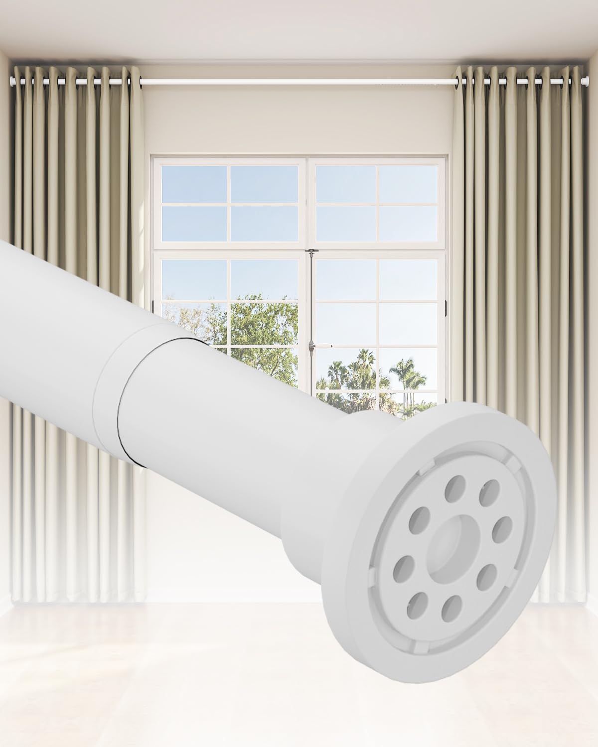 Tension Curtain Rod by EZFurni, 42 to 160 Inch, Extra Long Tension Rod ...