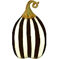 Amazon.com: The Round Top Collection - Black & White Striped Pumpkin ...