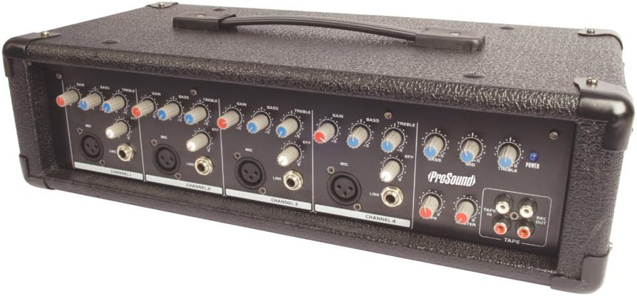 MAPLIN 4-Channel Power Mixer Amplifier Head 100W DJ Band Amp: Amazon.co ...