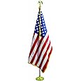 Amazon.com : Valley Forge 3x5 FT Indoor US American Flag Parade Set 7ft ...