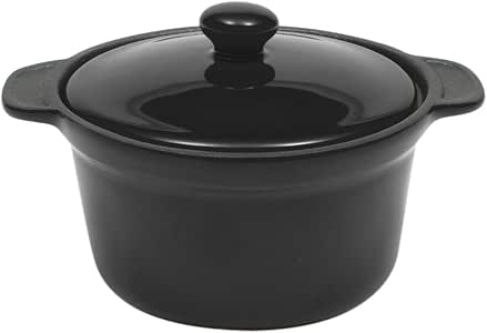 Maxwell and Williams Microstoven Black 1/2-Quart Round Mini Casserole ...
